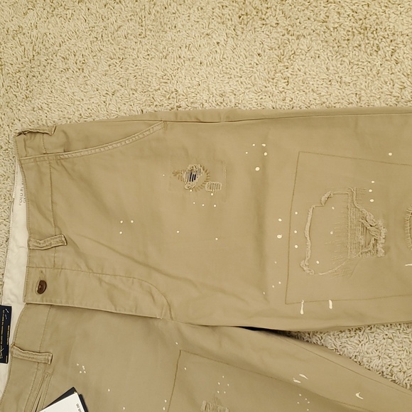 Polo Ralph Lauren | Pants | Polo By Ralph Lauren Mens Relaxed Fit Khaki Pantspatch Splash Paint ...